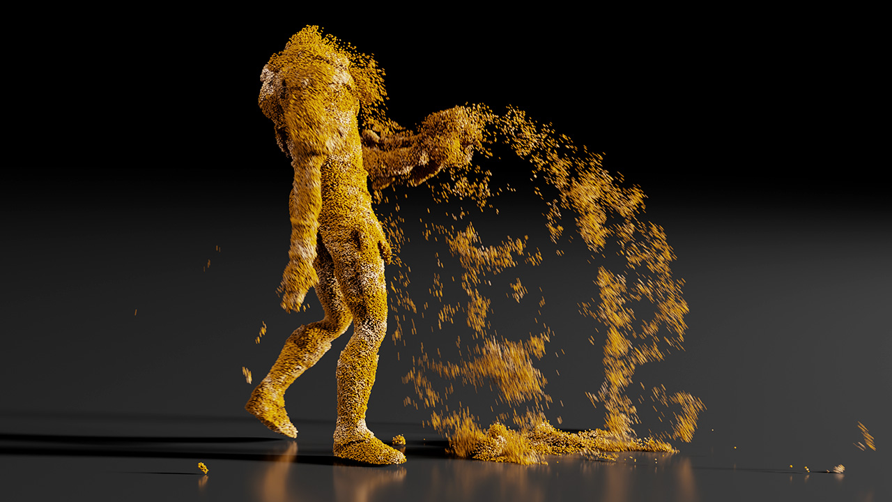 How to Create Sand Disintegration Effect Using MPM Solver | SideFX