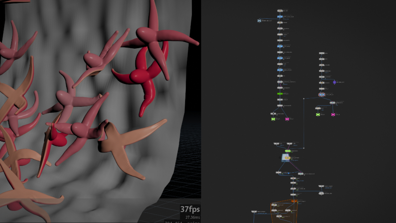 Vellum Emitting Sticky Soft-Bodies | SideFX