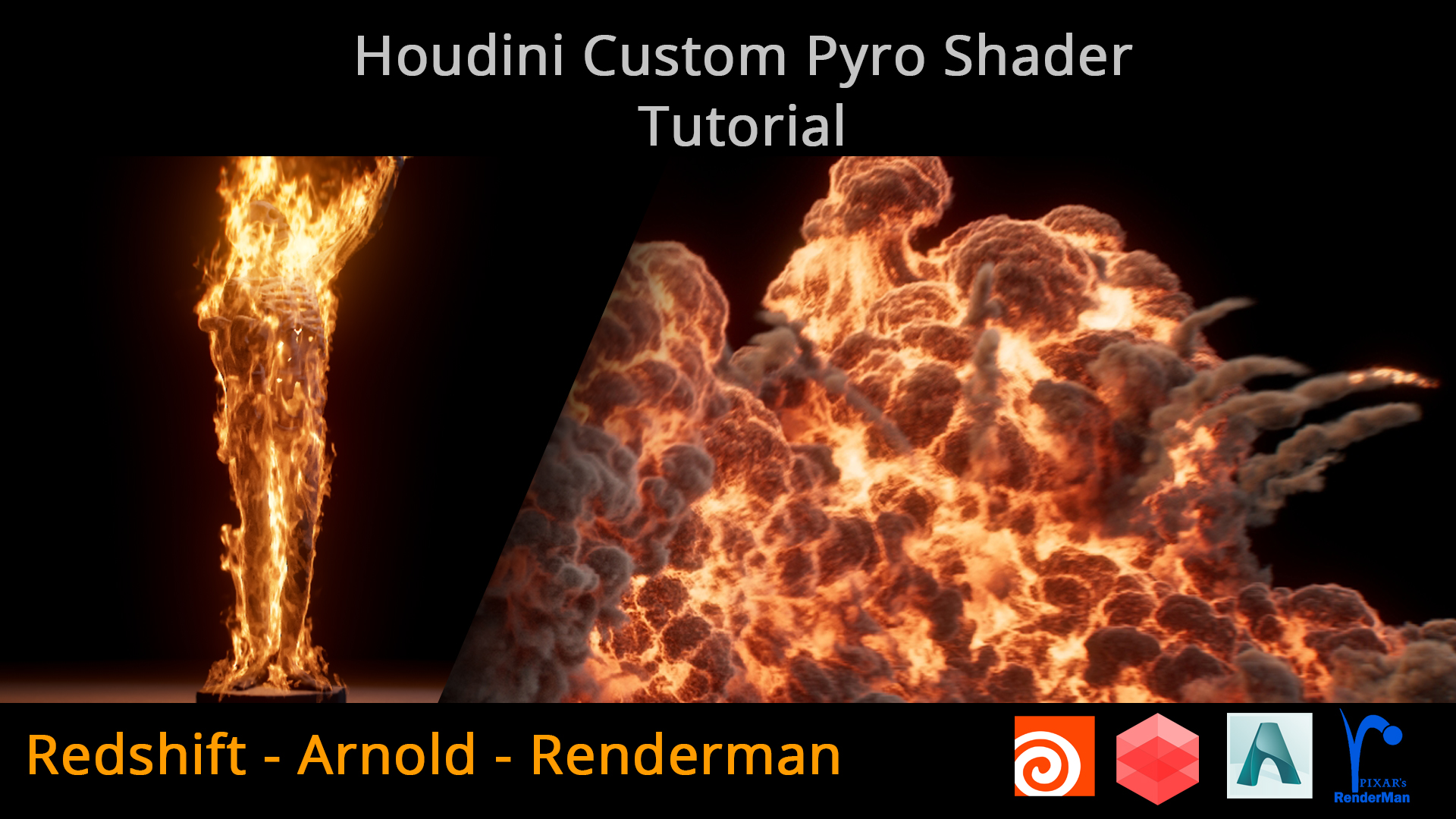 Custom Pyro Shader | Redshift, Renderman, Arnold | SideFX