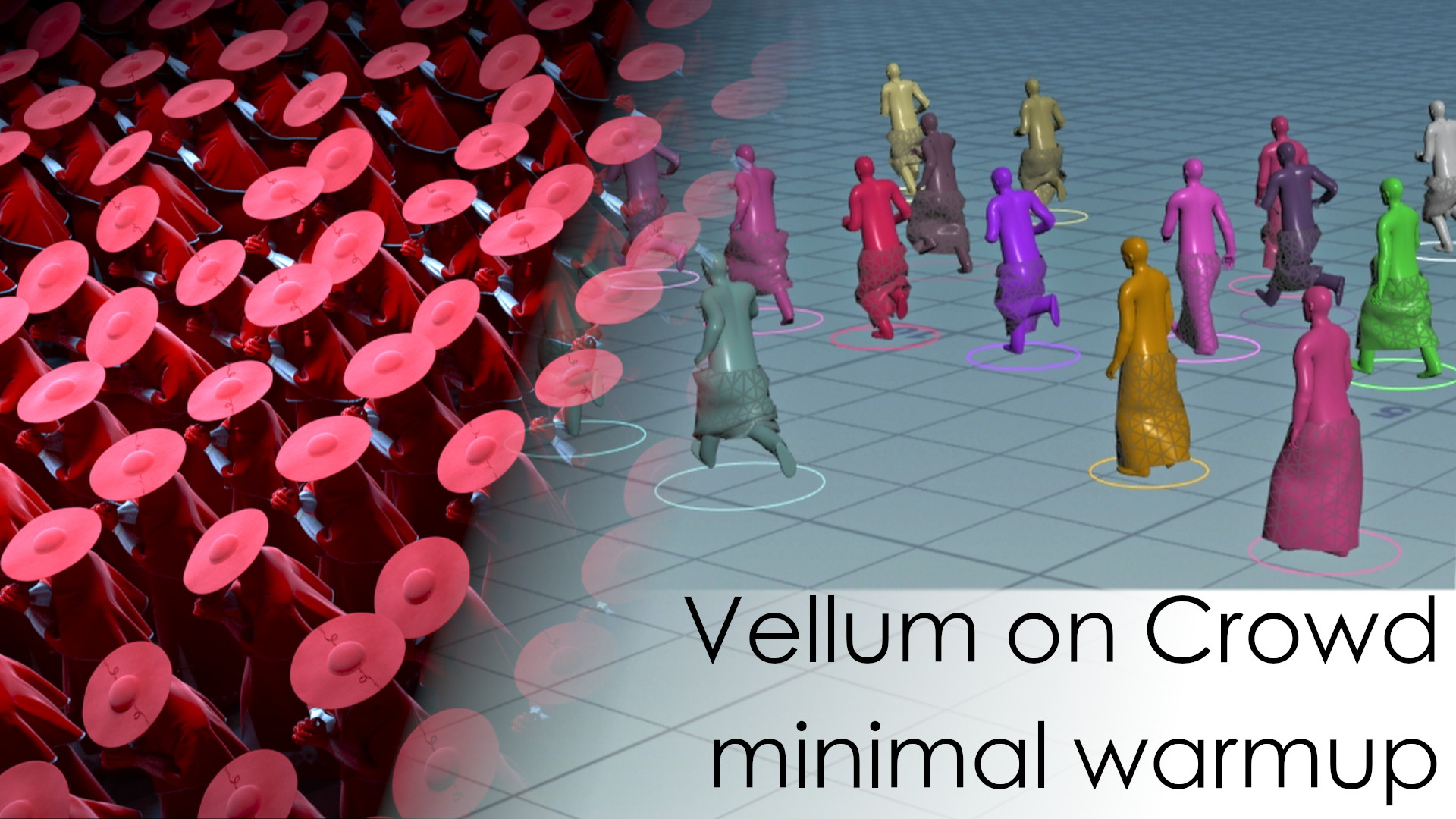 Vellum on Crowd minimal warmup | SideFX