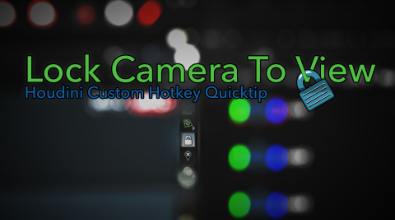 Lock Camera To View Custom Hotkey | SideFX