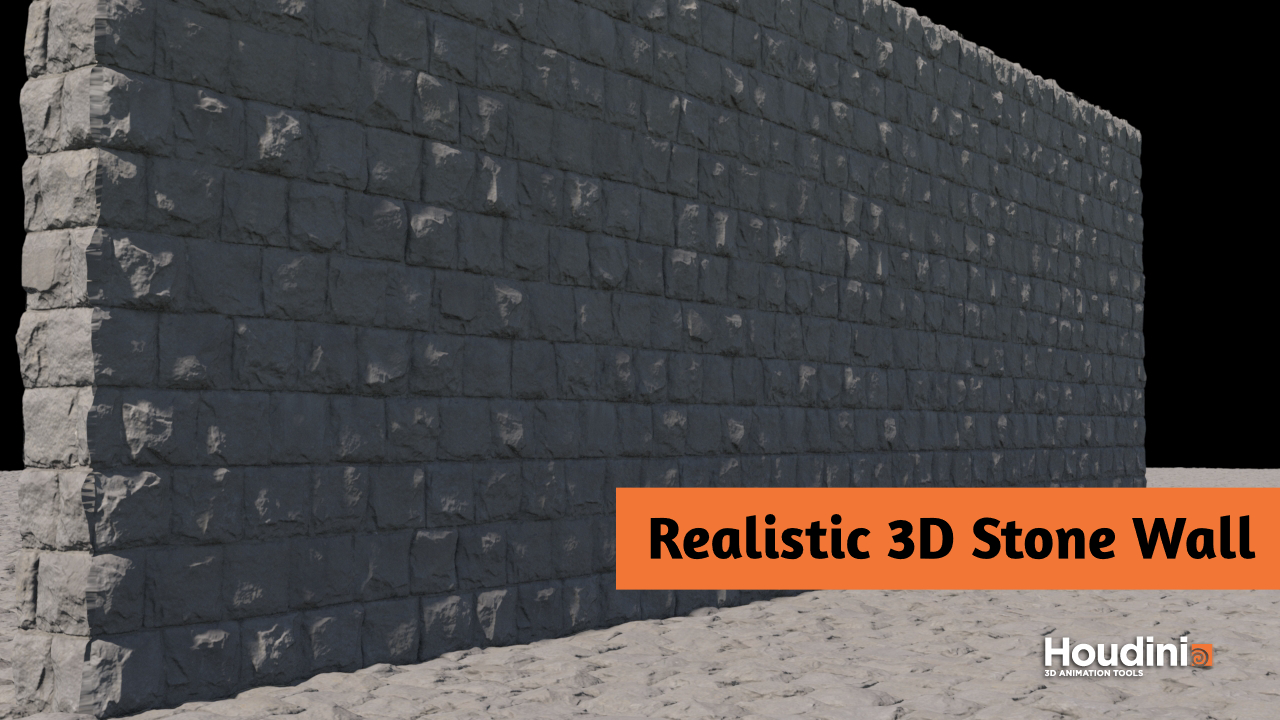 Realistic 3D Stone Wall Using Texture Maps | SideFX