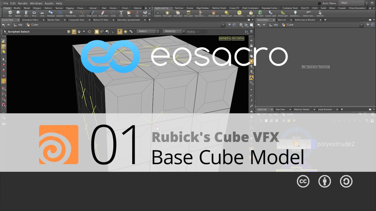 Rubik’s cube | 01 | Basic Modelling | SideFX