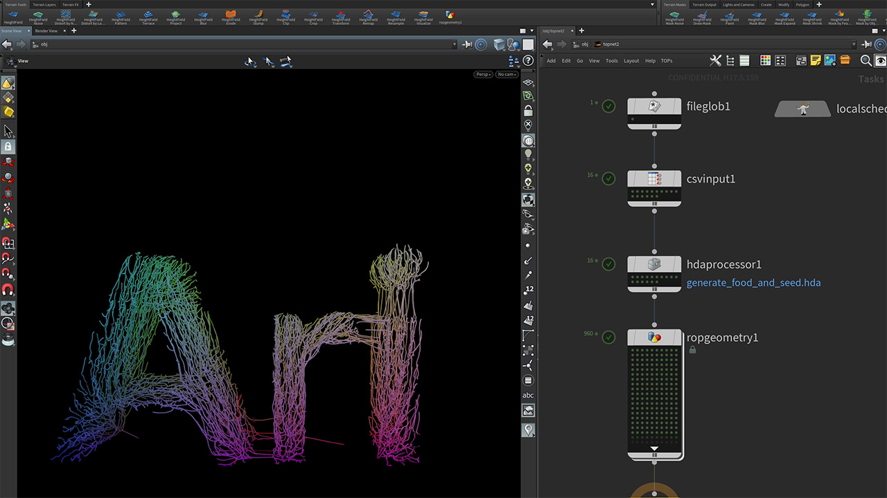 Space Colonization using PDG | SideFX