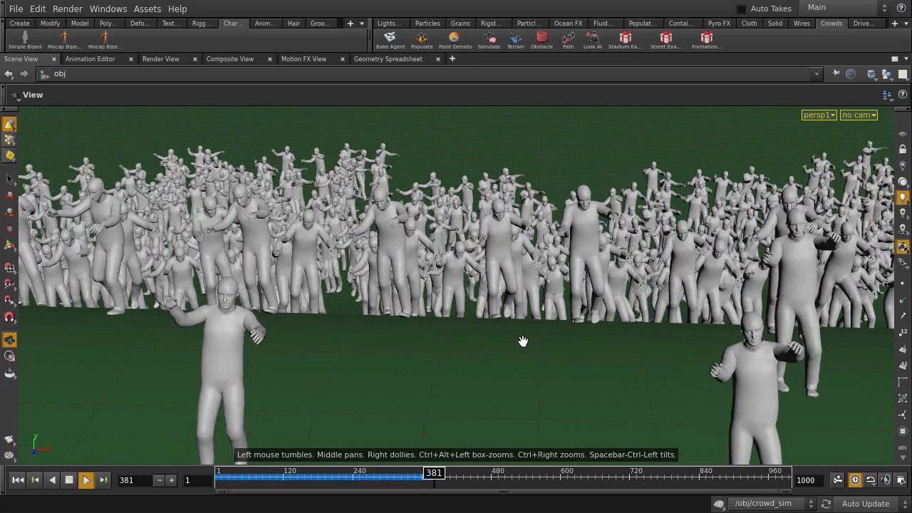 Crowds Terrain Sidefx